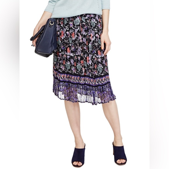 per una | Skirts | Per Una Marks Spencer Floral Crinkle Effect Aline ...